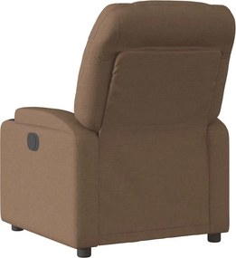 Elektrické polohovací křeslo hnědé textil 3204576