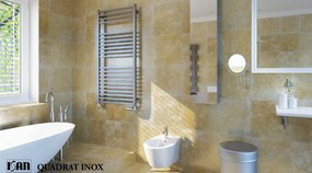 Isan Quadrat Inox 1505 x 600 mm koupelnový radiátor nerez