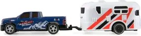 AMEWI RC Pickup Die Cast s karavanem modrá / RC auto / 1:64 / RTR / 2,