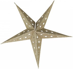 Vintage papírová hvězda vánoční zlatá lesk 13 cm (Chic Antique)