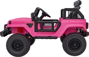 Ramiz Terénní auto OFF-ROAD 3.0 pro děti růžové + dálkové ovládání + pomalý start + pásy + LED a zvuky