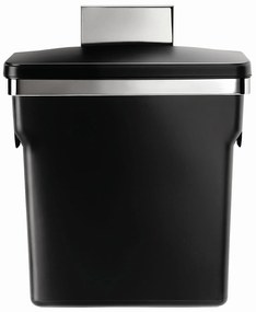 Vestavný odpadkový koš Simplehuman – 10 l, chromovaná ocel, plastový kbelík