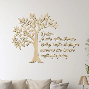 dřevo života Dřevěný strom Rodina jsou kořeny ve slovenštině Zvolte rozměr (cm): 53x40, Zvolte barvu dekoru: Javor