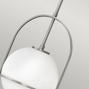 Designový lustr koule Elstead Somerset bílé sklo / nikl