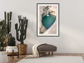 Plakát Skryté osvěžení - krajina tyrkysové vody mezi skalami