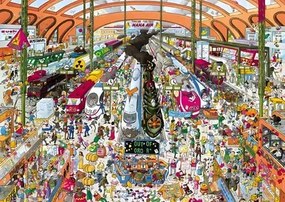 HEYE Puzzle Vlakové nádraží / 2000 dílků / 97 × 69 cm