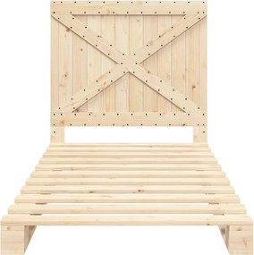 Rám postele s čelem 100 x 200 cm masivní borové dřevo 3281569