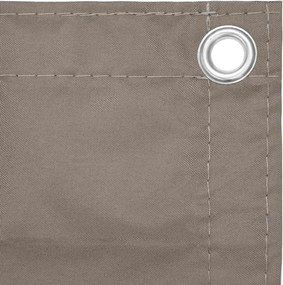 Balkónová zástěna taupe 75 x 600 cm oxfordská látka 134987