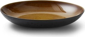 Černá/jantarová mísa z kameniny ø 40 cm Gastro Black/Amber – Bitz