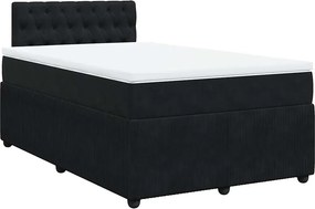 Box spring postel s matrací černá 120 x 190 cm samet 3289994