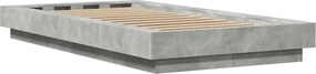 Rám postele betonově šedý 100 x 200 cm kompozitní dřevo 3281206