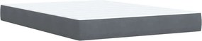Box spring postel s matrací tmavě šedý 140 x 190 cm samet 3290913