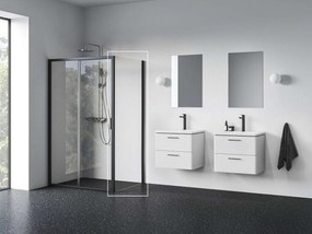 Ravak Blix II - Sprchová stěna NBLPS-100, 100x195 cm, černá/čiré sklo 9BMA0300Z1