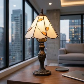 Brilagi - Tiffany vitrážová stolní lampa FOLIA 1xE27/60W/230V