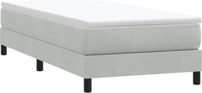 Postel Box Spring bez matrace světle šedá 100x220 cm samet 3315861