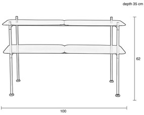 Světle modrý kovový regál 100x62 cm River – Zuiver