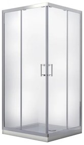 BESCO Čtvercový sprchový kout MODERN 185 BARVA rámu - Chrom/Leštěný hliník (ALU), Rozměr A - 90 cm, Rozměr B - 90 cm, Rozměr C - 185 cm, Směr zavírání - Univerzální Levé / Pravé, Výplň - Fume bezpečnostní sklo - 6 mm BCMOD90CTVERCG