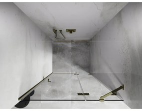Mexen, Mexen Lunar pravé otočné sprchové dveře 105 cm, transparentní, zlaté - 834-105-000-50-00-P