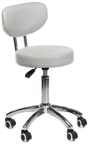 LuxuryForm Židle BERGAMO na stříbrné podstavě s kolečky šedá