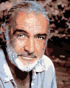 zuty malování podle čísel - sean connery, 40x50 cm, bez rámu a bez vypnutí plátna