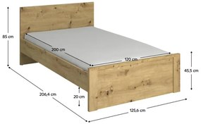 Tempo Kondela Dřevěná postel Airon