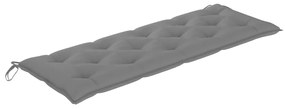 Lavice Spiga s šedou poduškou - 150 cm | masivní teak