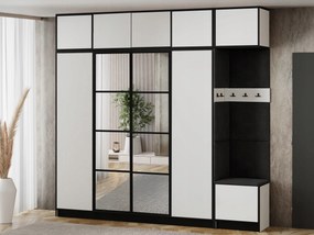 Šatní skříň s nástavcem EDEN 15 bílý + černý
