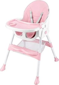 Jídelní židlička Baby Mix Nora dusty pink