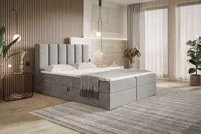 Manželská boxspring postel Axel 180x200 cm Barva: Šedá - Jasmine 90