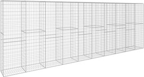Gabionová zeď s víkem z pozinkované oceli 600 x 50 x 200 cm 145089