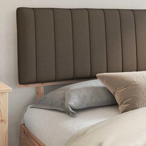 Rám postele s čalouněným čelem s čelo Taupe 200 x 200 cm 3398097