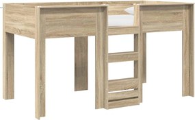 Patrová postel pro děti Sonoma dub 90 x 200 cm Kompozitní dřevo 3410493