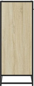 Botník dub sonoma 75 x 38 x 97,5 cm kompozitní dřevo a kov 3300876