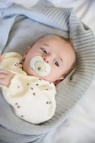 MoMi HUG Dětská pletená deka béžová