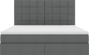 Postel s úložným prostorem a matrací Tmavě šedá 180 x 200 cm 3371797