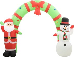 Vánoční nafukovací Santa a sněhulák brána LED 300 x 90 x 223 cm 289303