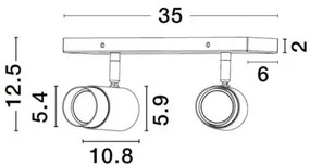 Designové stropní svítidlo Pogno 35 černé