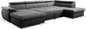 Sedací souprava COOL II | 191x343x220 cm | rozkládací + 2x úložný prostor | LEVÁ | lounge 18 světle šedá
