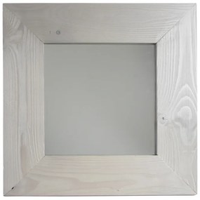 Zrcadlo v dřevěném rámu bílá vymývaná 49,2 cm