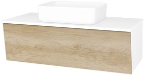 Dřevojas Koupelnová skříň INVENCE SZZ 100 (umyvadlo Joy) Varianta: L01 Bílá vysoký lesk / D15 Nebraska