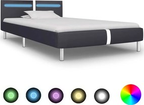 vidaXL Rám postele s LED světlem umělá kůže 90 x 200 cm [280851] Barva: cappuccino