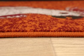 TRHÁK: Kusový koberec Kakadu orange, 80x120, oranžová, detská izba, Alfa Carpets