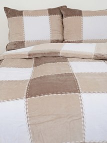 MK Lůžkoviny Francouzské mikroplyšové povlečení Exclusive - Mark cappuccino 220 × 200 cm, 2ks 70 x 90 cm