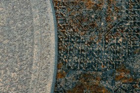 Koberec OMEGA MAMLUK tmavě modrý / hnědý kruh