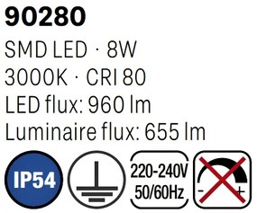 Světla a lustry REDO GROUP Venkovní lampa na zahradu Redo EMBO 90280/LED 8W