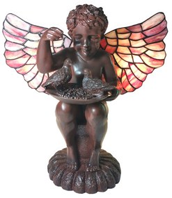 Stolní lampa Tiffany Angel - 33*21*33 cm E14/max 2*25W