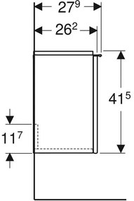 Geberit iCon Skříňka pod umývátko 37 x 41,5 cm, písková šedá lesklá, madlo písková šedá matná 502.301.JL.1