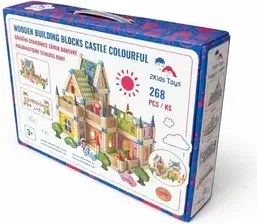 2Kids Toys Dřevěná stavebnice Zámek barevný / od 3 let