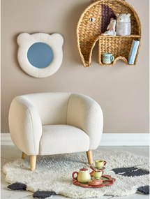 Bílé dětské křesílko z textilie bouclé Cade – Bloomingville Mini