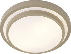 Moderní stropní svítidlo taupe s bílou 34cm IP44 - Walden